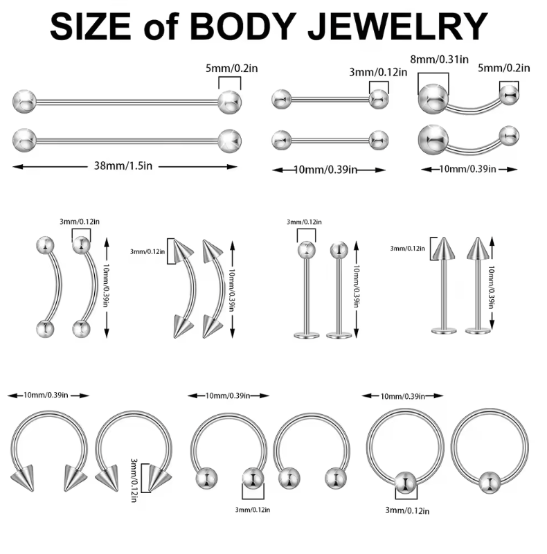 Kit De Piercing Con Pinza Y Canulas